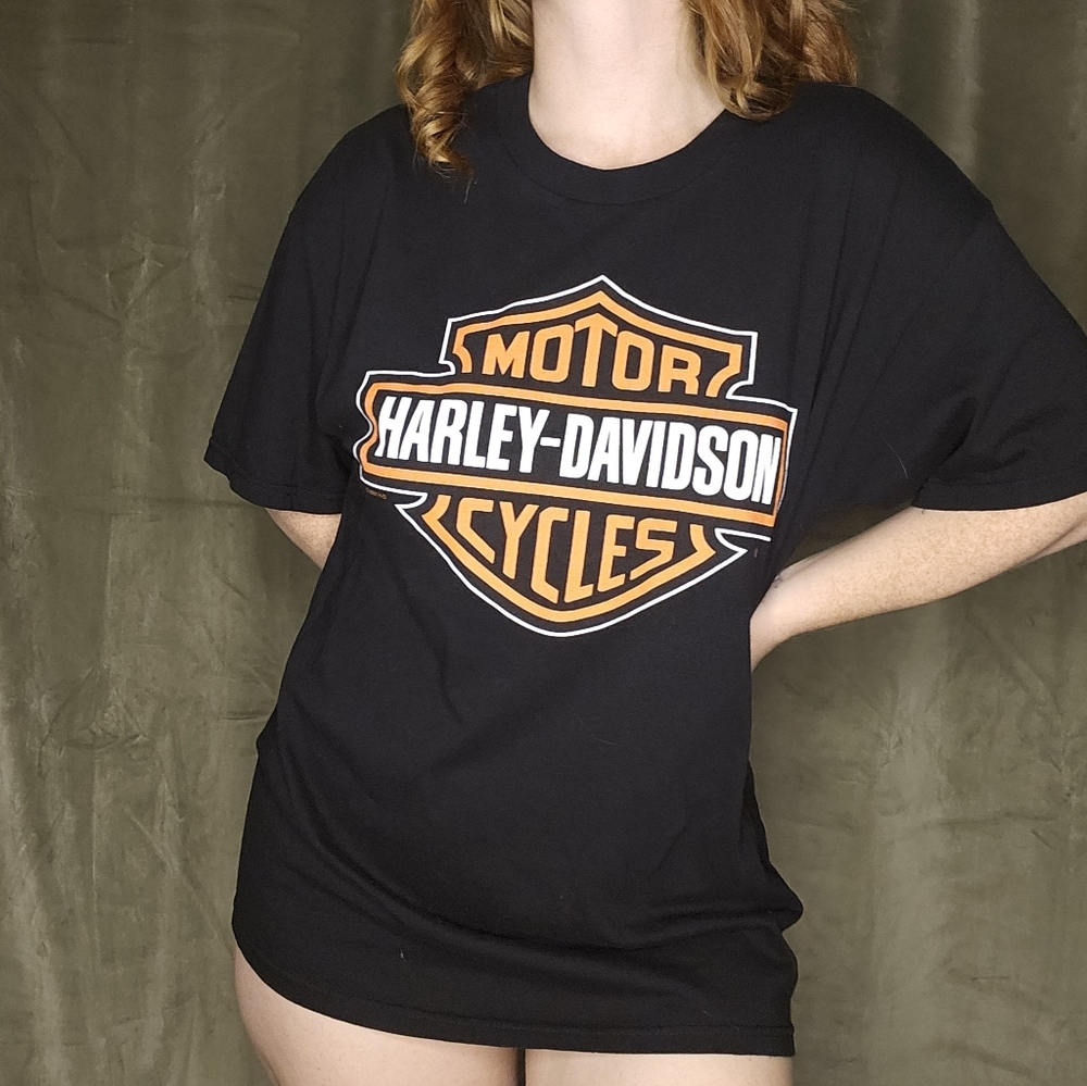 Harley Davidson Classic Shield & Bar Logo Black Cotto… - Gem